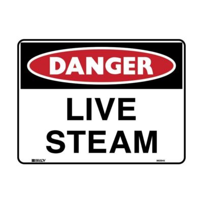 Brady Danger Sign - Live Steam 450 x 300mm Polypropylene | eBay