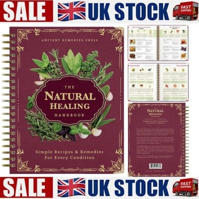 The Natural Healing Handbook, Spiral-Bound Guide for Herbal Remedies ...