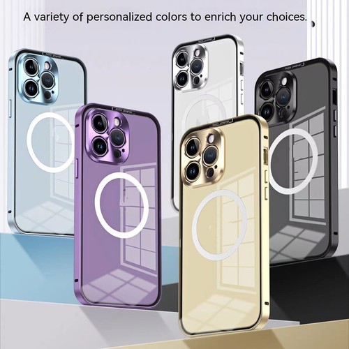 Metal Frame Phone Case Magnetic Spring Fastener Protective Case | eBay