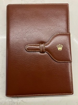 ROLEX Brown Leather Notepad / Journal with NEW Pad | eBay
