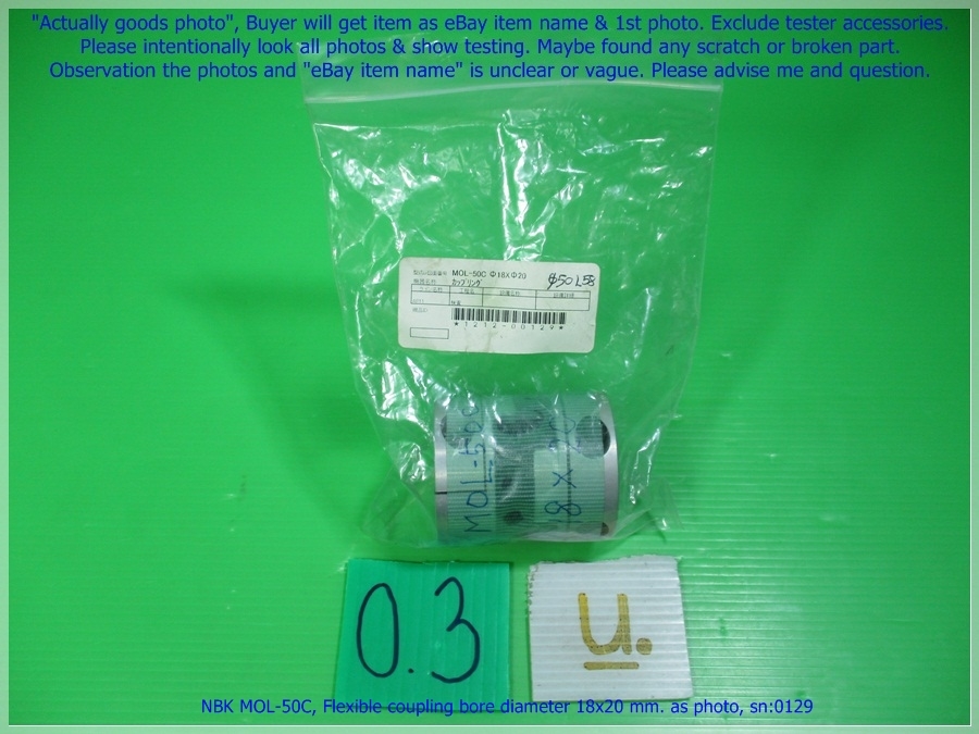 NBK MOL-50C, Flexible coupling bore diameter 18x20 mm. as photo, sn ...