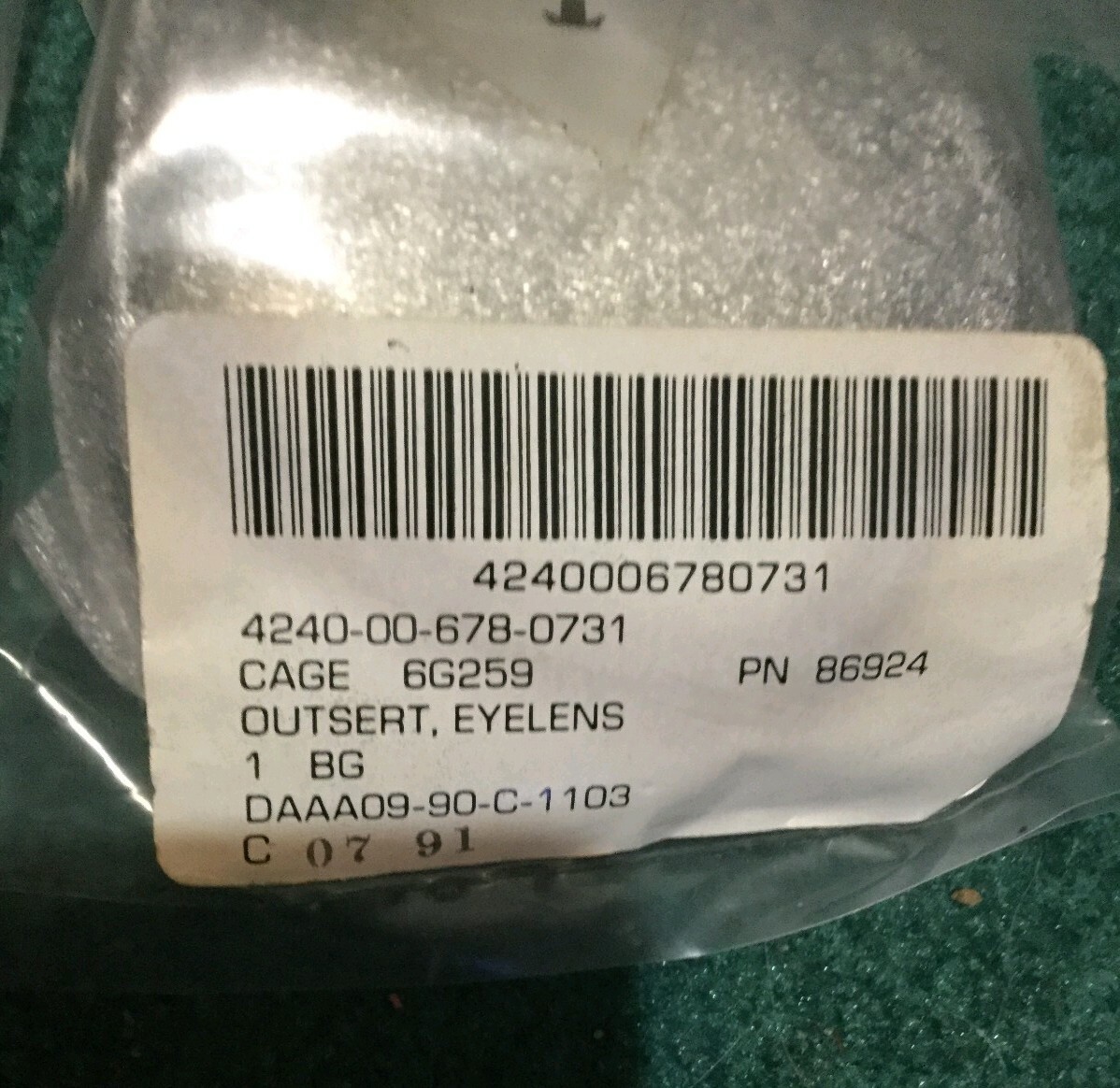 US Army M17A1/A2 Gas Mask Outserts / Eye lens NSN 4240-00-678-0731 | eBay