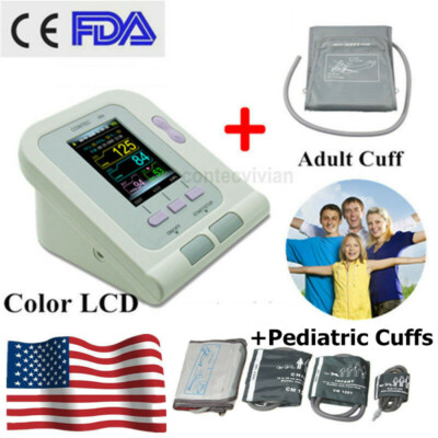 CONTEC08A Color Blood Pressure Monitor BP Machine Pediatric Adult 4 ...