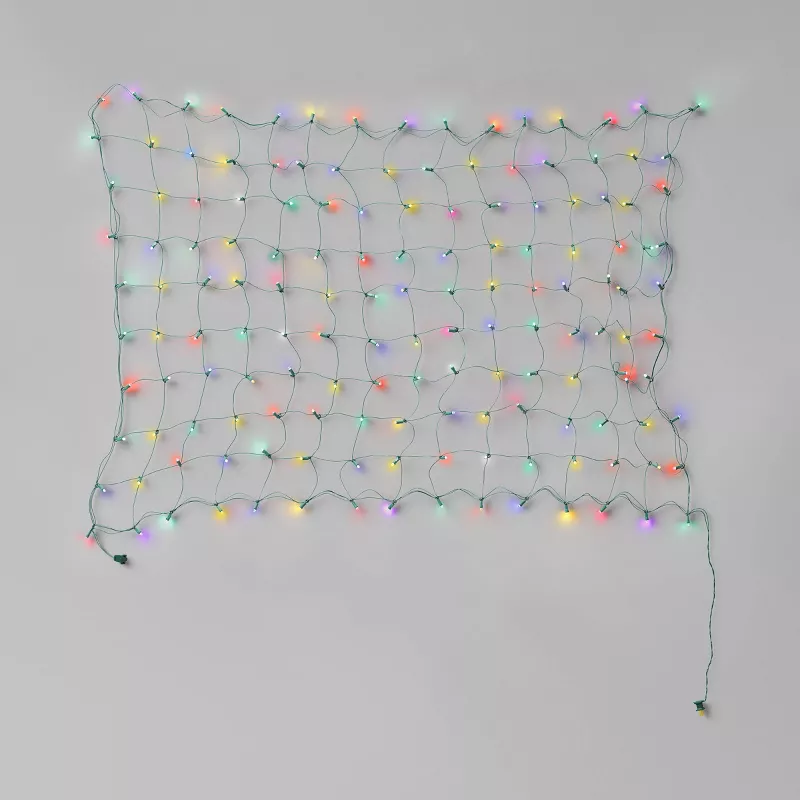 150 Count 4' x 6' Mini Net Lights w/ Green Wire Clear Wondershop | eBay