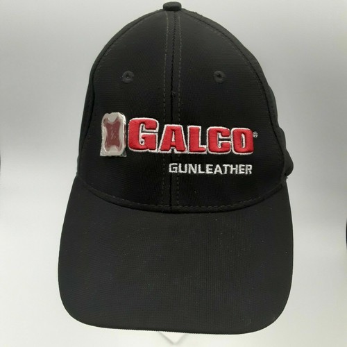 Galco Gun Leather Hat Cap OSFM Black Red White Script Metal Logo LA ...