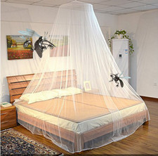 Stunning DREAMMA White Round Bed Canopy Mosquito Net Princess Bedroom D ...