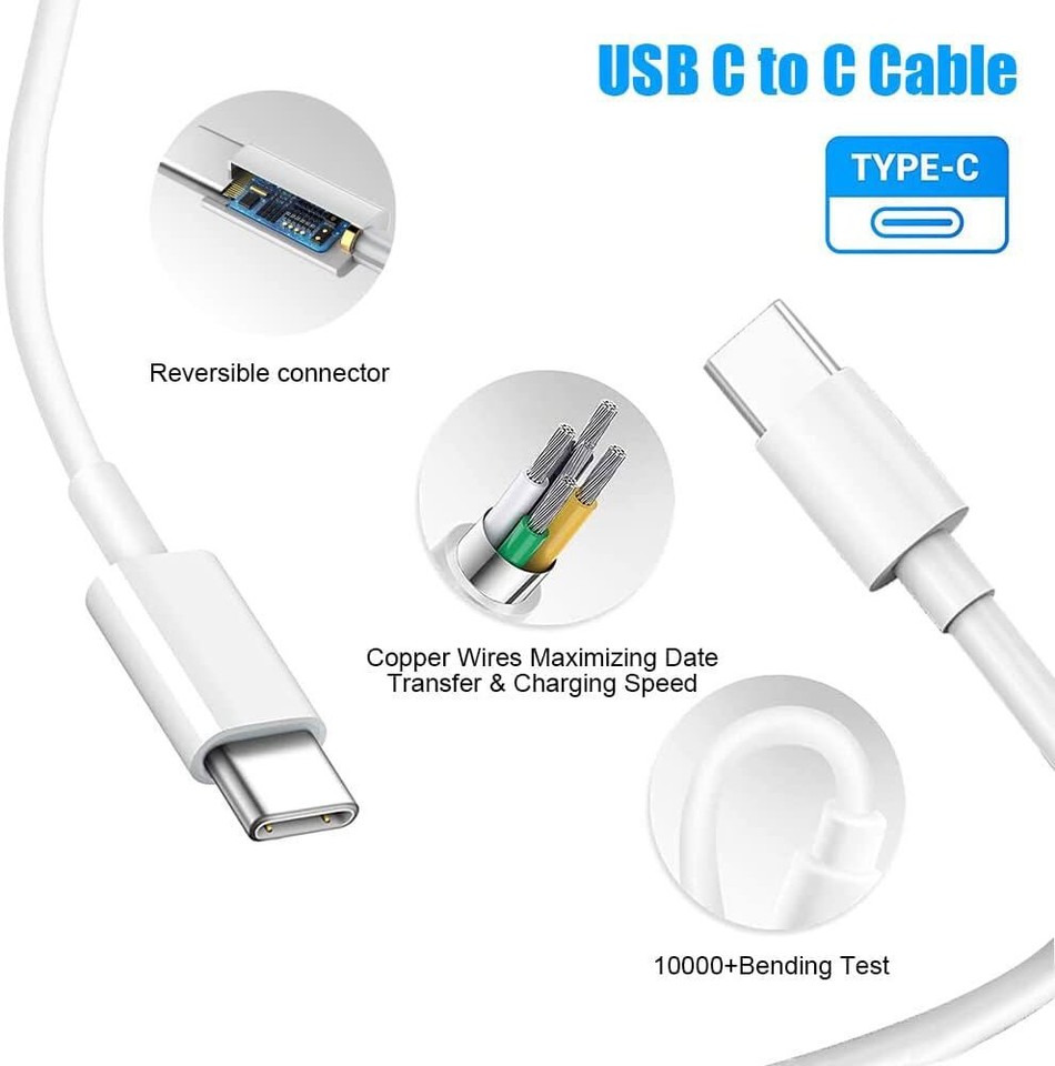MACBOOK AIR 13 M1 2020 2019 Compatible CHARGER 61W + CABLE WALL POWER ...
