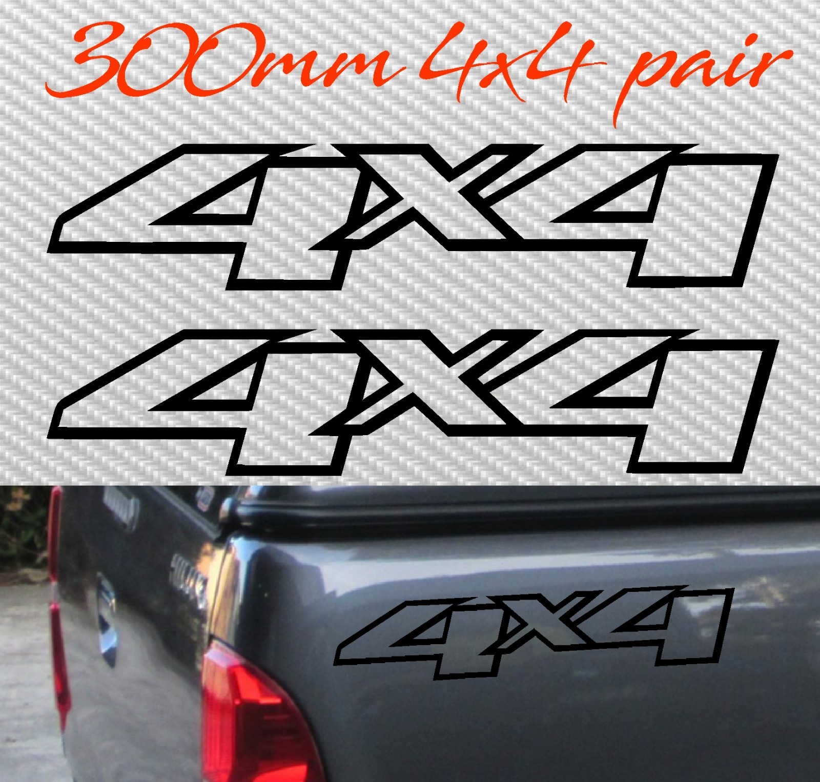 4x4 4wd DECALS pair Stickers 300mm ea | eBay Australia