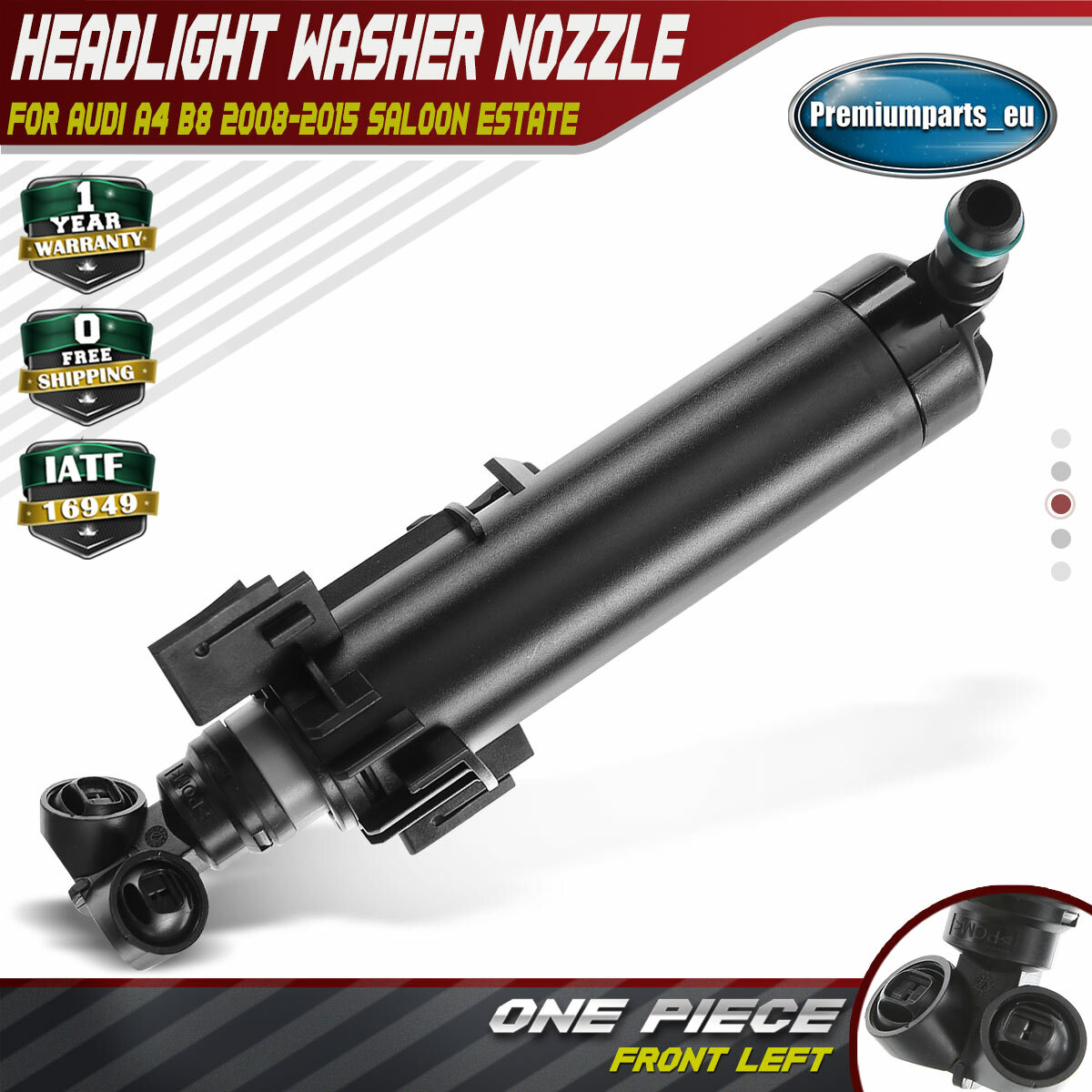 Headlight Washer Nozzle Left Passenger Side for Audi A4 B8 2008-2015 ...