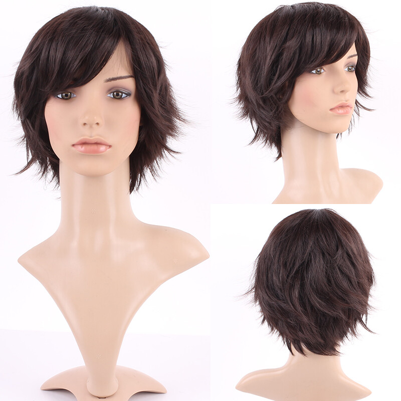 US Natural Long Wavy Curly Straight Wigs Hair Full Wigs Cosplay Party ...