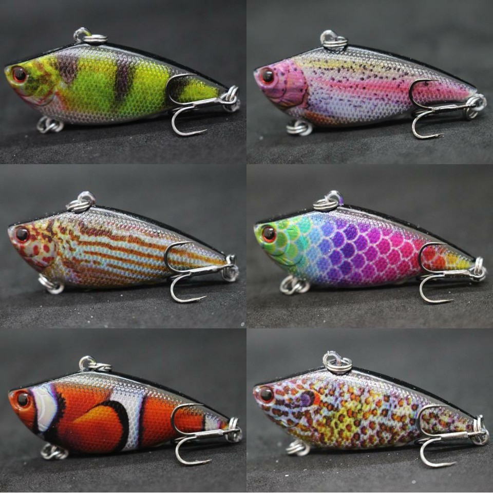 Lipless Crankbaits Fishing Lures 2 1/4 inch 1/3 oz Trap Sinking ...