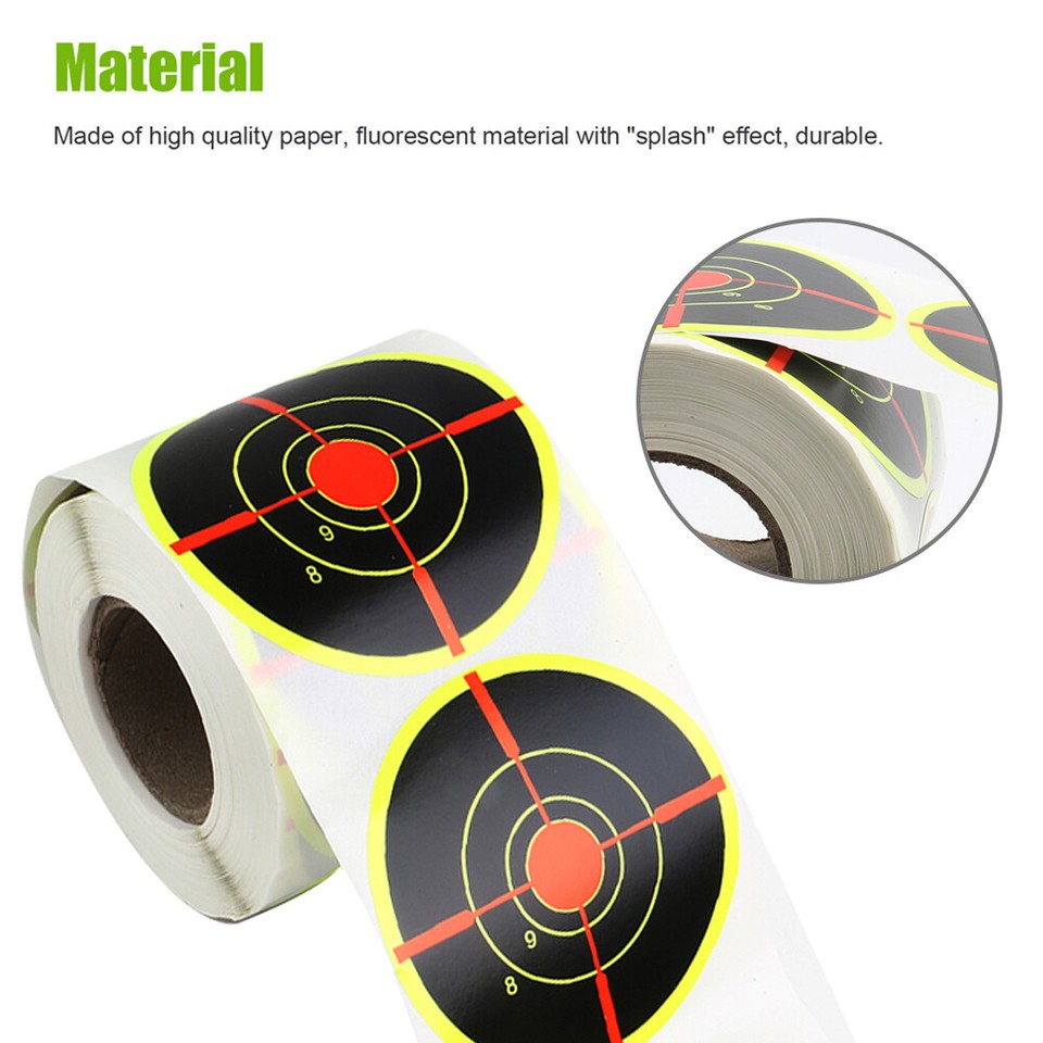 250Pcs Splatter Target Stickers Paper 3" Self Adhesive Reactive Targets ...