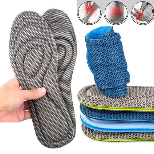 Unisex 4D Memory Foam Orthopaedic Shoe Insoles Pads Foot Feet Comfort ...