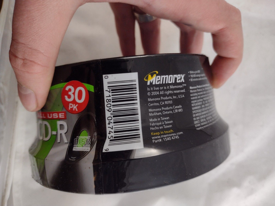 NEW Memorex Black CD-R Burnable Burning CD 30 Pack 700 MB 80 Min Up to ...