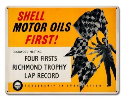 Shell Motor Oil Goodwood Richmond Trophy Öl Werbe Retro Sign ...