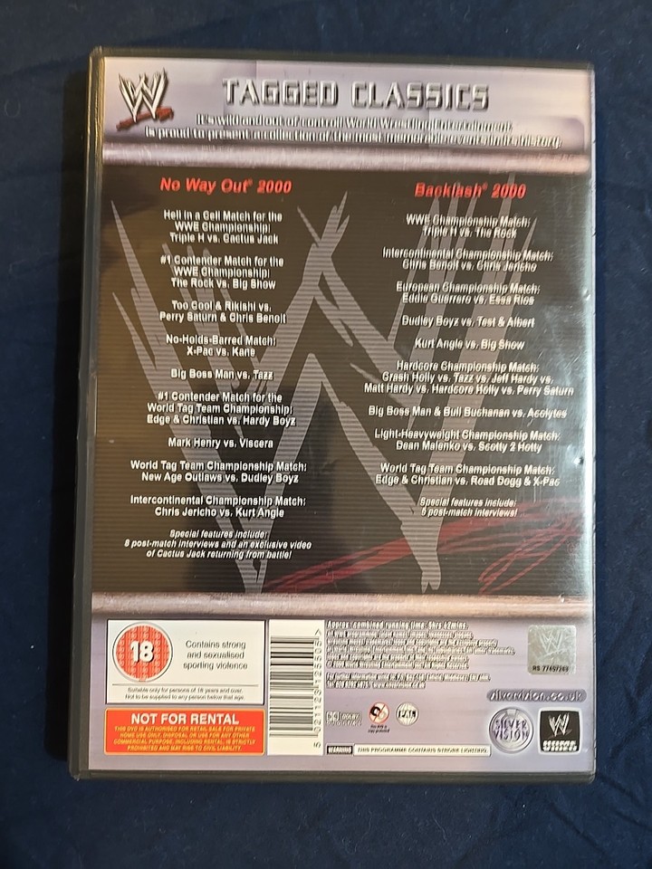 WWE - Tagged Classics - No Way Out 2000/Backlash 2000 (DVD, 2009) WWF ...