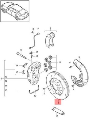 Genuine PORSCHE Panamera 970 Brake Disc Right Front 298615302C | eBay