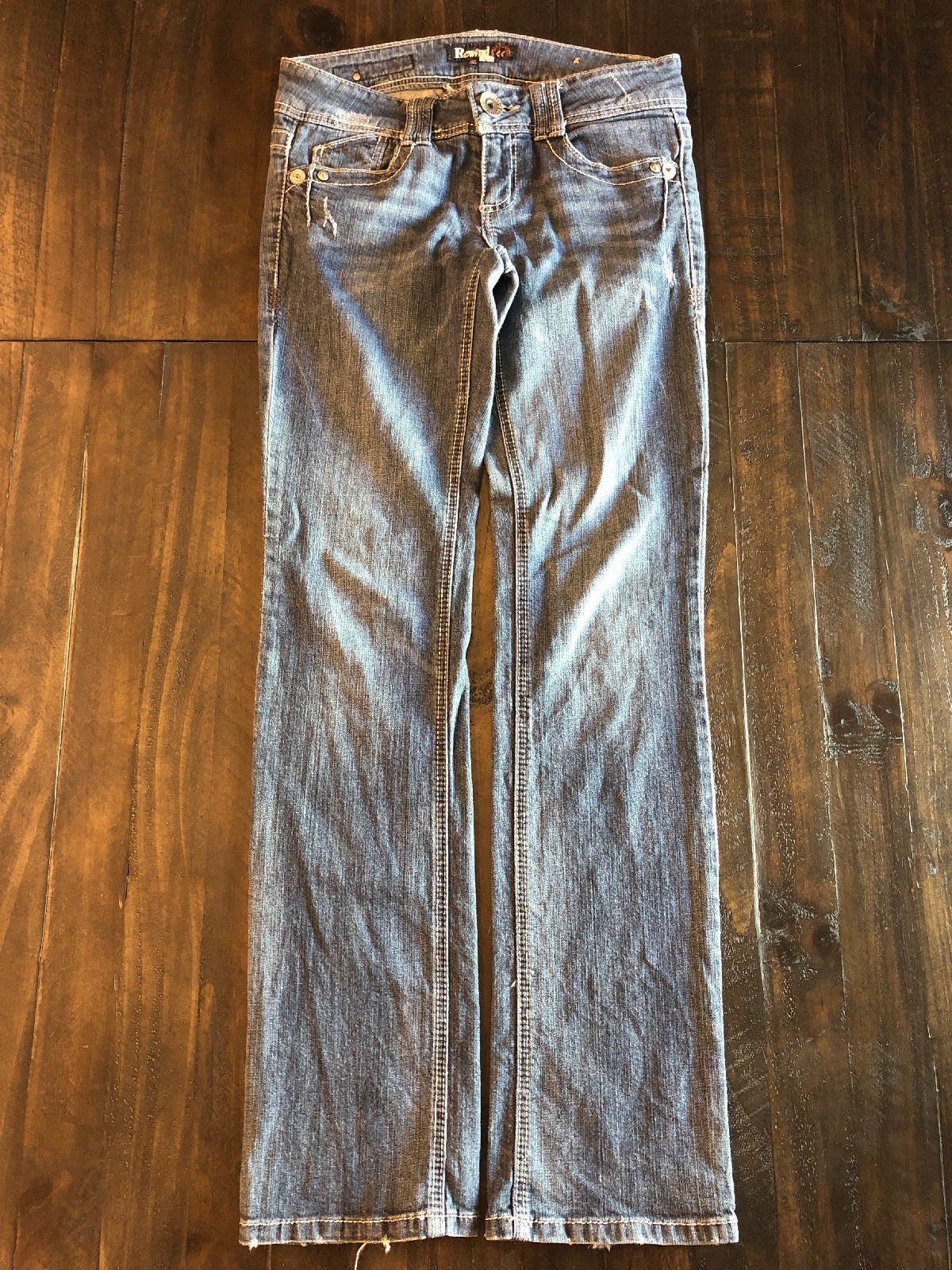 Rewind Juniors Jeans Size 7 Boot Cut Stretch Flap Embellished Pocket ...