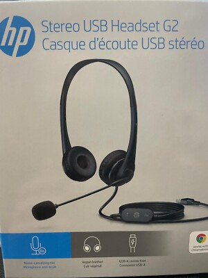 HP G2 Headset USB-A Stereo Wired On Ear 428H5AA | eBay