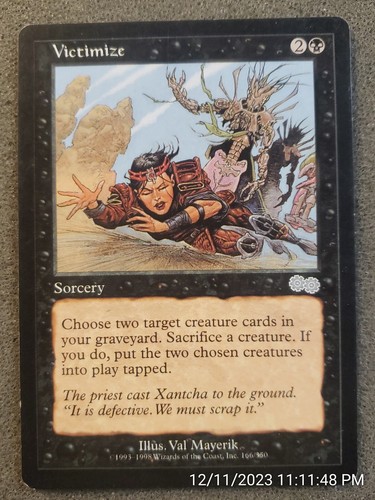 Victimize Urza's Saga NM Black Uncommon MAGIC THE GATHERING MTG CARD (DS3D1A6) | eBay