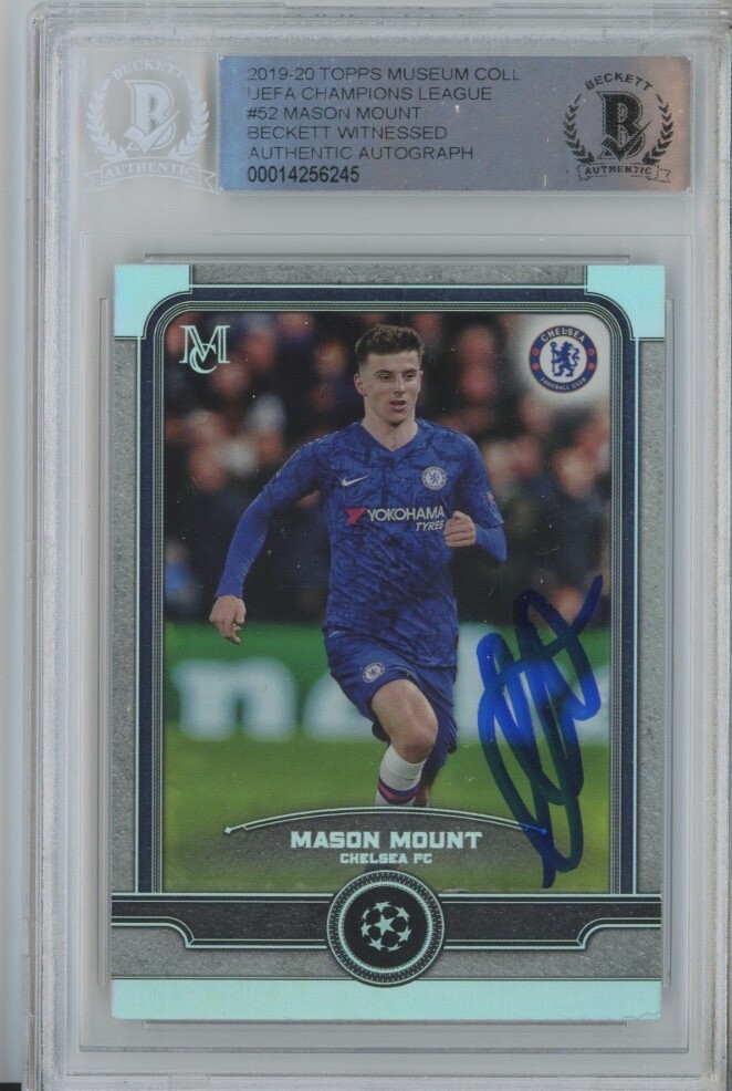 2019-20 Mason Mount Signed Topps Museum UEFA #52 England Auto Beckett ...