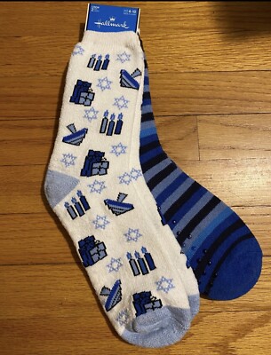 Hallmark Hanukkah Women's Cozy Socks 2 Pack Shoe Size 4-10 NWT | eBay