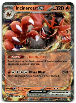 Pokemon Trading Card TCG Incineroar EX #34 Holo | eBay