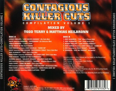 TODD TERRY CONTAGIOUS KILLER CUTS: COMPILATION, VOL.1 NEW CD ...