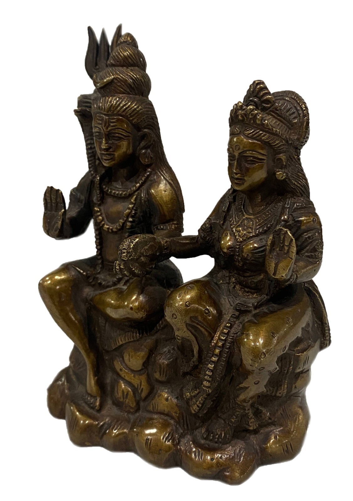 Metal Shiv Statue | Shiv Idol Parvati Figurine Mahadev Idol For Home ...