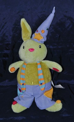 Peluche Doudou Lapin Clown VERT BAUDET VERTBAUDET Vert Violet 31 Cm ...