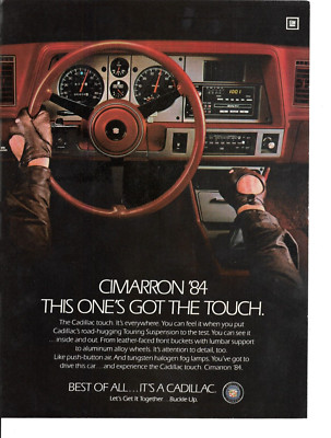 Vintage Print Ad Cadillac Cimmaron '84 Interior Instrument Panel ...