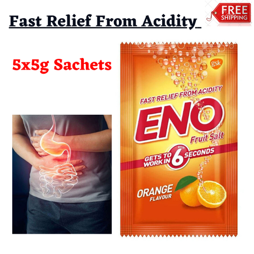 ENO Natural Fruit Salt Antacid Powder - Orange Flavor ( 5x5g Sachets ...