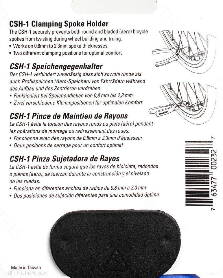 Park Tool CSH-1 Clamping Spoke Holder - Holds Bike Spokes During Wheel ...