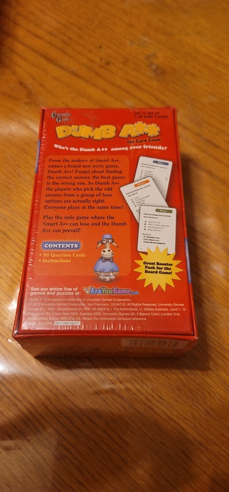 Dumb Ass Board Game Where The Wrong Answer Is Always Right Fun Party ...