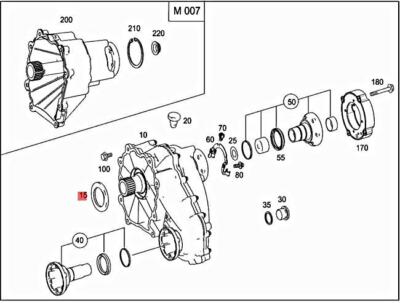 Genuine MERCEDES V251 C292 W164 W166 Radial shaft sealing ring ...