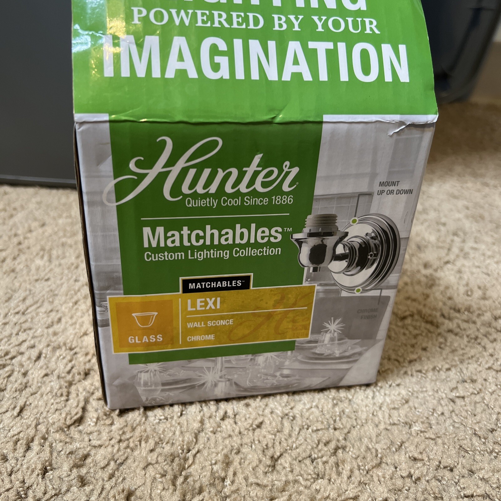 Hunter Fan Company Matchables Lexi Wall Sconce brushed steel Model ...