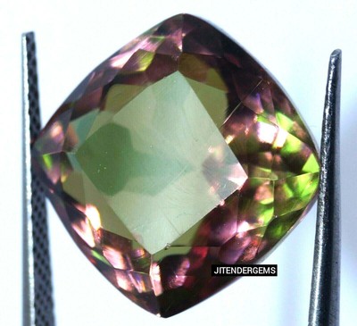 14.95 Ct Zultanite Treated Green, Yellow, Pink, Red, Brown Cushion Cut ...