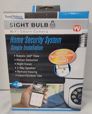 Sight Bulb Wifi Smart Camera Home Security System Simple Installation ...