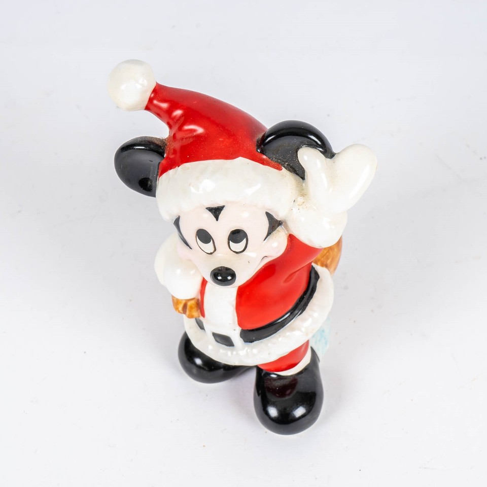Schmid Ceramic Waving Santa Mickey Mouse Figurine 4 1/2" | eBay