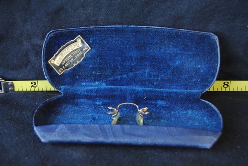 vintage antique eyeglasses parts and case ao ful vue bridge o.e. holtz ...