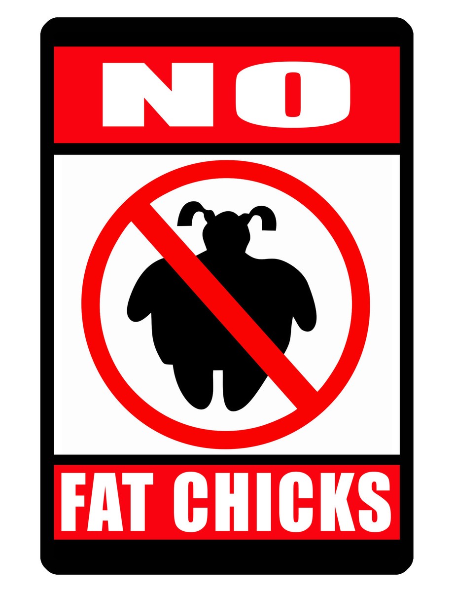 No Fat Chicks Logo Fat Chicks Welcome• Jdm Funny Stickers Decals