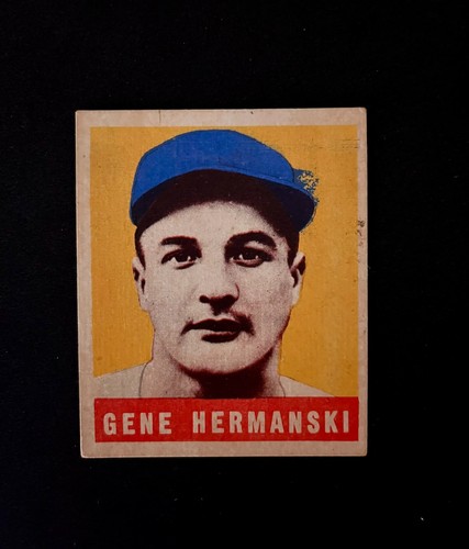 1948-49 Leaf Gene Hermanski #102 Rookie RC. Rare Yellow Back Variation ...