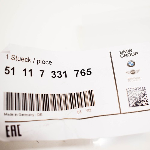 BMW 5 F10 Front Bumper Left Protective Rubber Strip 51117331765 NEW ...
