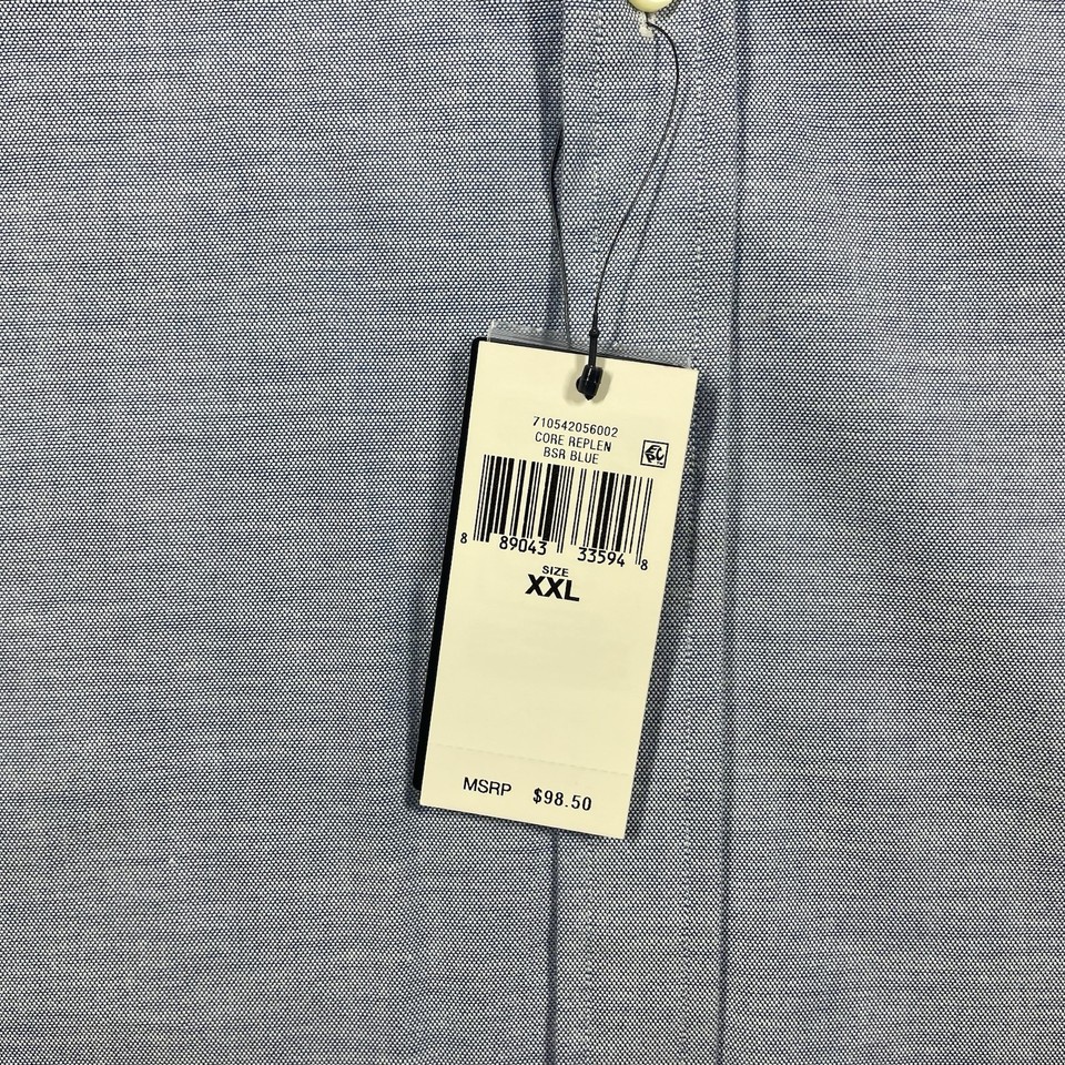 Polo Ralph Lauren Shirt Mens XXL Blue Long Sleeve Button Down Stretch ...