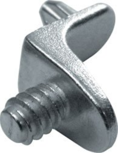 Hafele 12 Shelf Support Lug Pins Studs Steel 5mm Kitchen Bedroom Sliver ...