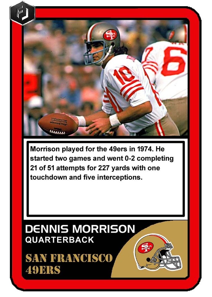 ACEO DENNIS MORRISON SAN FRANCISCO 49ERS CUSTOM HAND MADE ART CARD | eBay