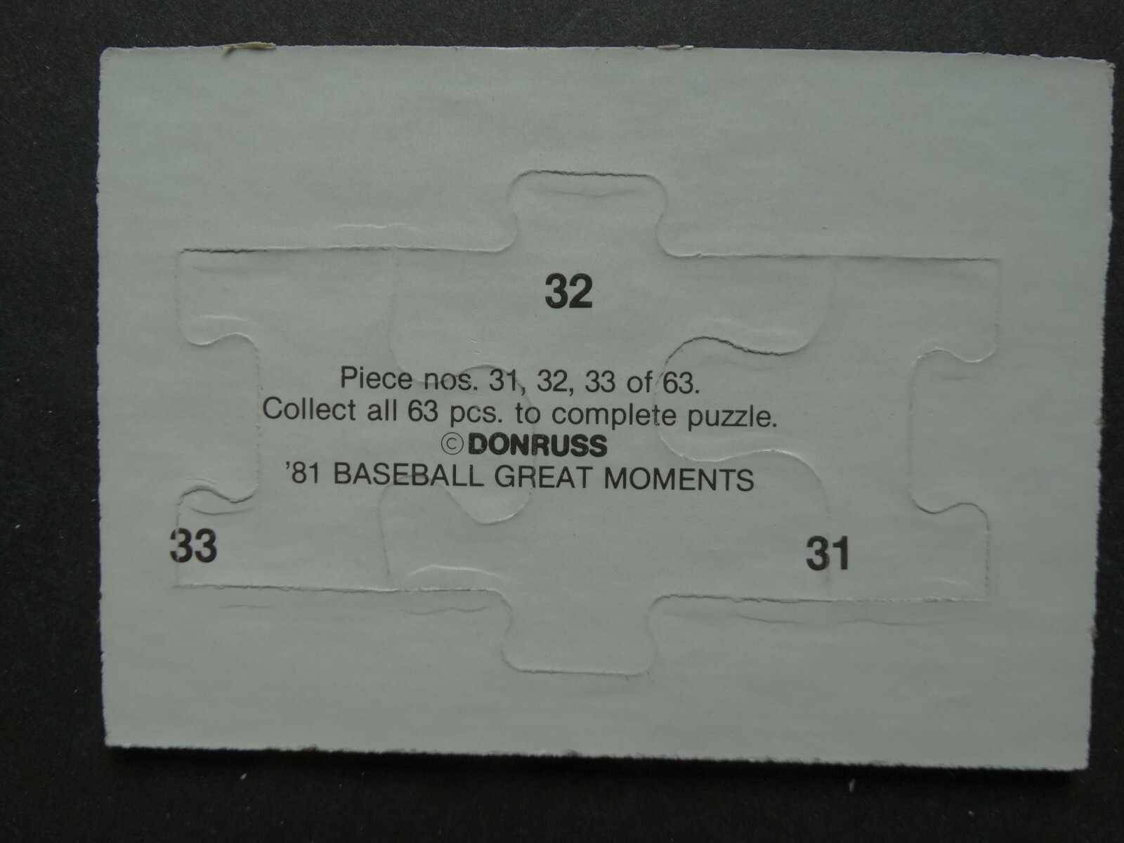 1982 Donruss Babe Ruth Puzzle Baseball Cards Complete Your Puzzle Pick ...