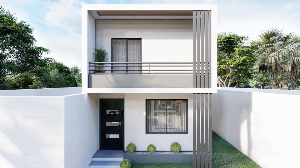 17x33 Feet Small House Plan 5x10 Meters 3 Bed 2 Bath PDF Plan (A4 Hard ...