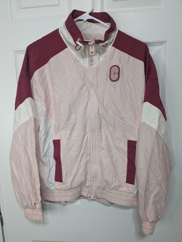 Coach Signature Track Jacket Women's Small Pink Full Zip Long Sleeve ...