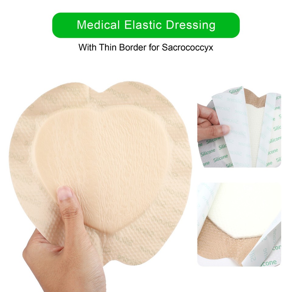 10x Sacrum Sacral Silicone Foam Dressing 7x7'' Bordered Self Adhesive ...